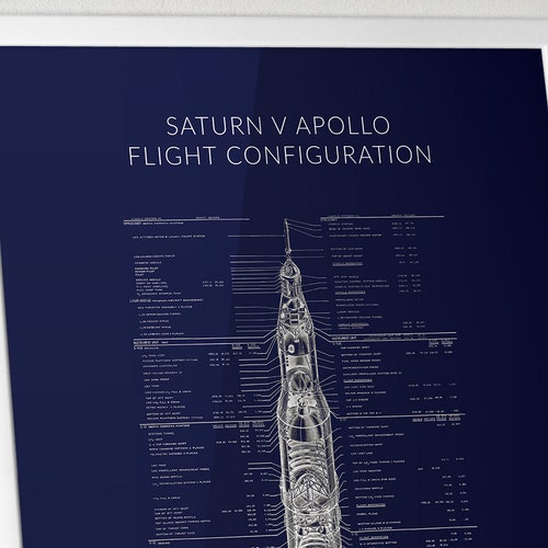 Saturn V Apollo Flight Configuration Schematic | Etsy