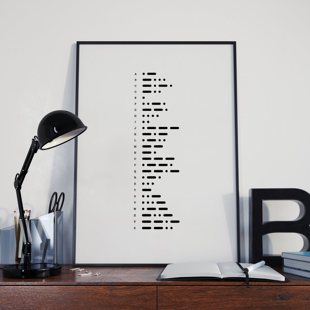 Morse Code Poster | Morse Code Print | International Morse Code Artwork ...