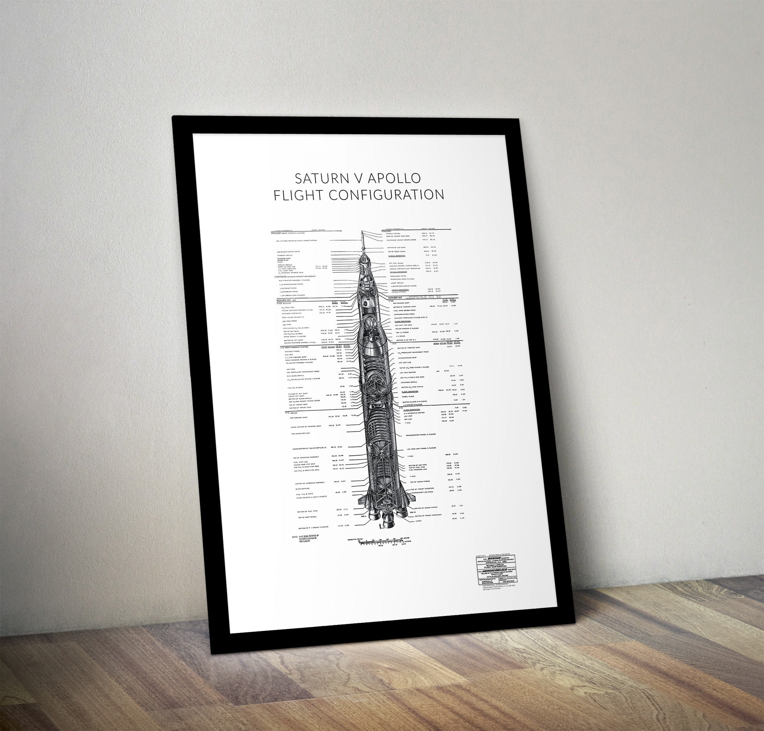 Saturn V Apollo Flight Configuration Schematic - Etsy