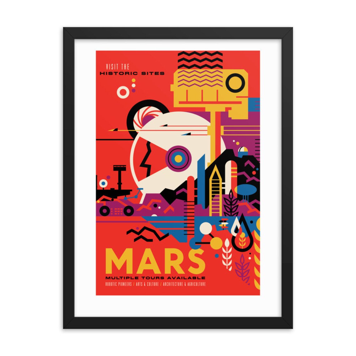 NASA Mars Poster Visions of the Future Art Print JPL - Etsy