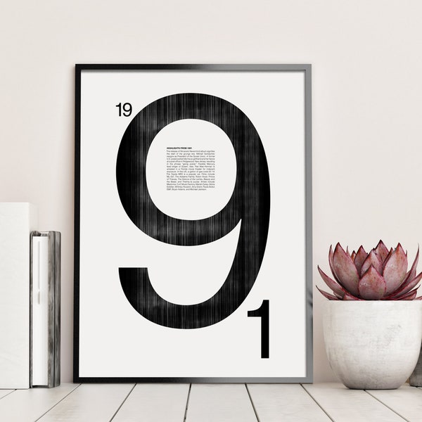 1991 Birthday Poster - Etsy