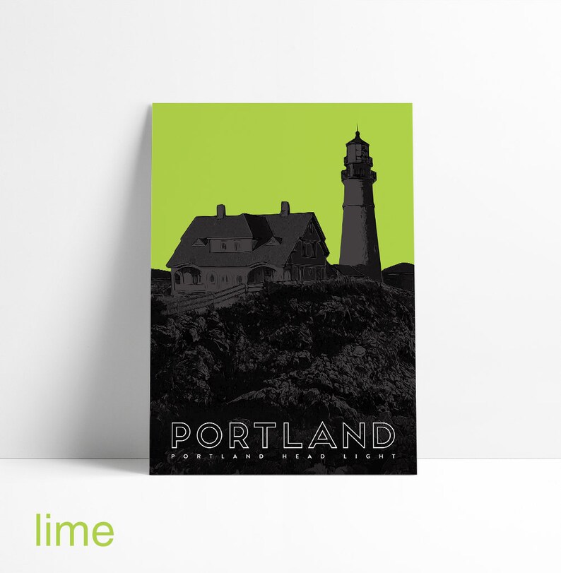 PORTLAND Maine Portland Head Light: Printed Poster - Etsy