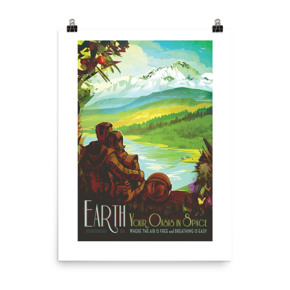 NASA Earth Poster | Visions of the Future Art Print | JPL Poster - Etsy