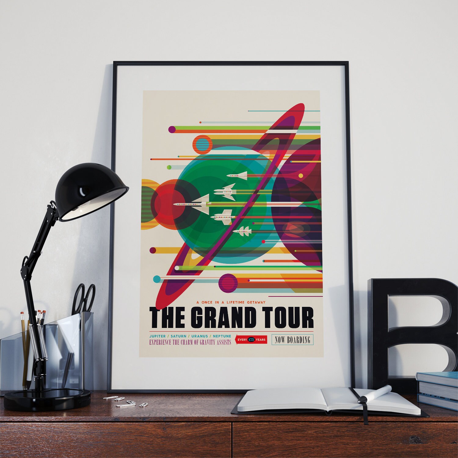 NASA the Grand Tour Poster Visions of the Future Art Print JPL Poster ...