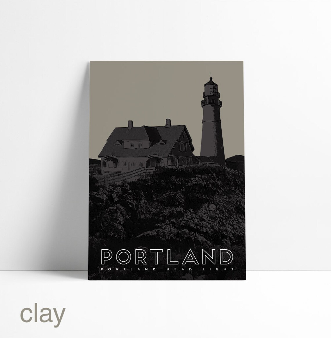 PORTLAND Maine Portland Head Light: Printed Poster - Etsy