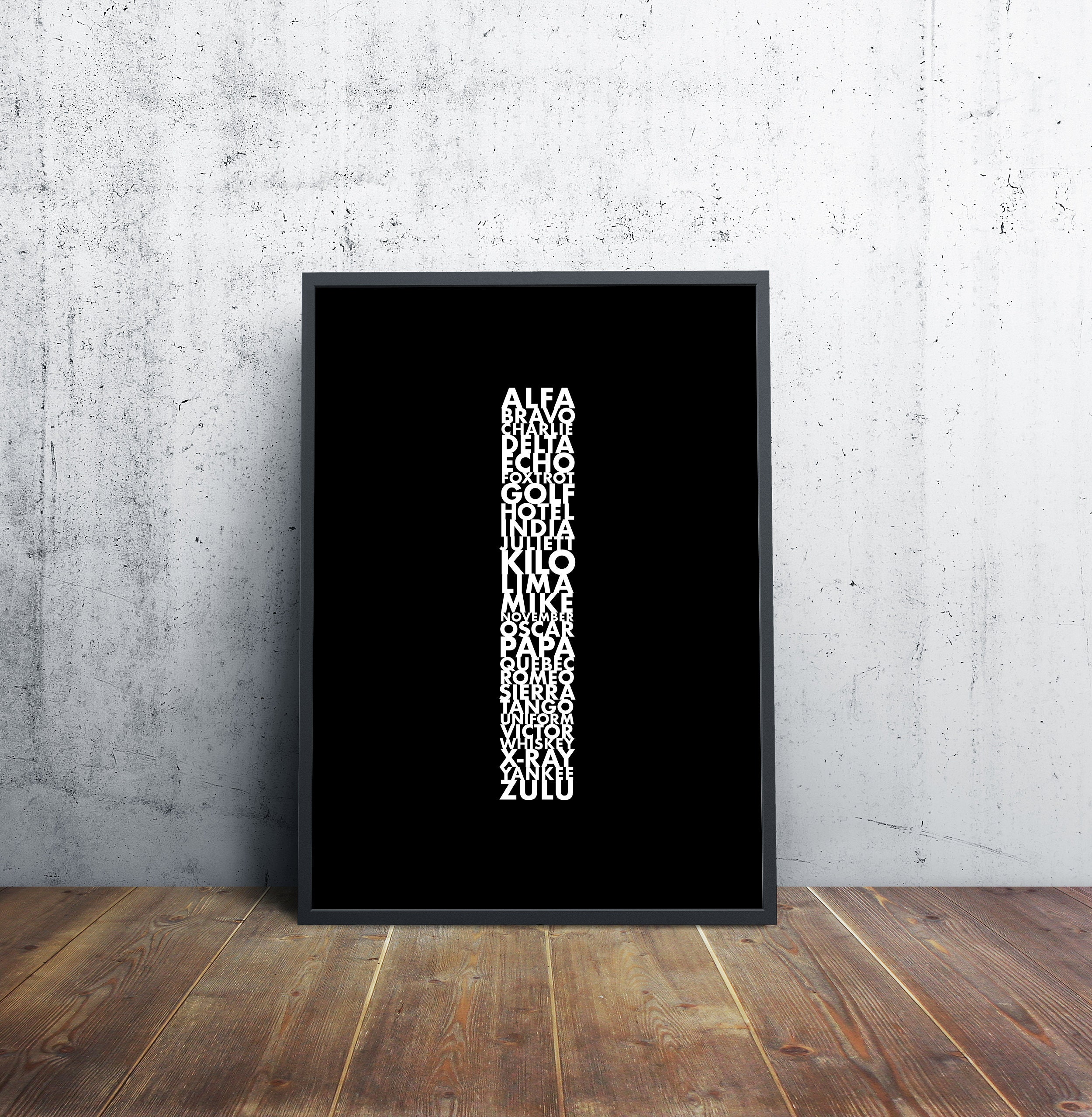 NATO Phonetic Alphabet Poster, Military Wall Art - Etsy