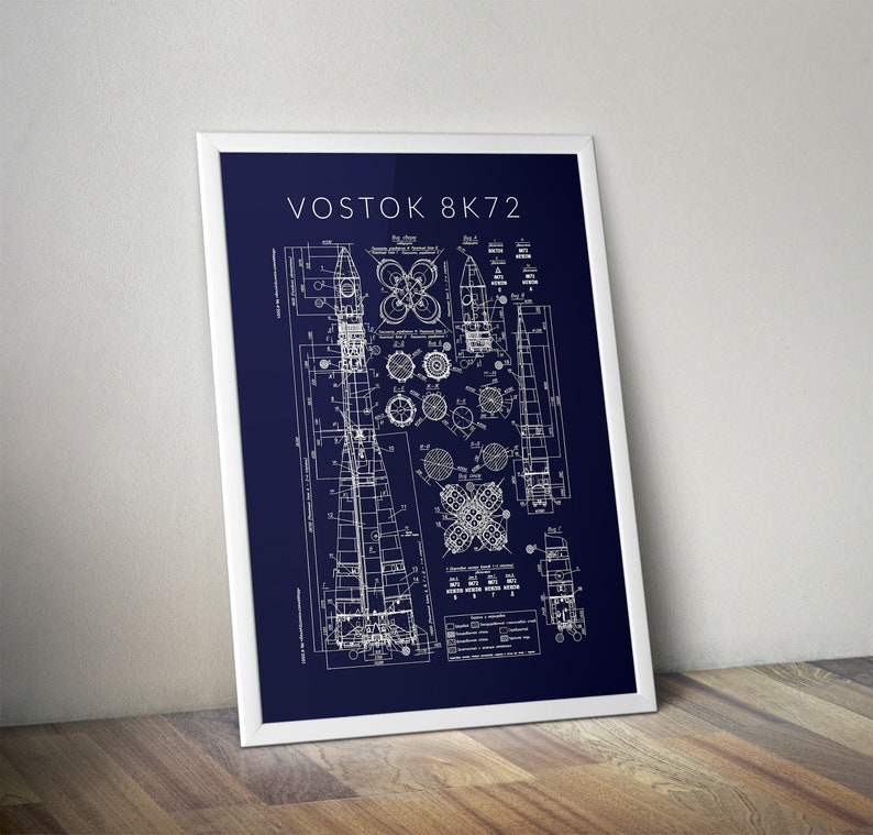 Vostok Rocket Schematic - Etsy