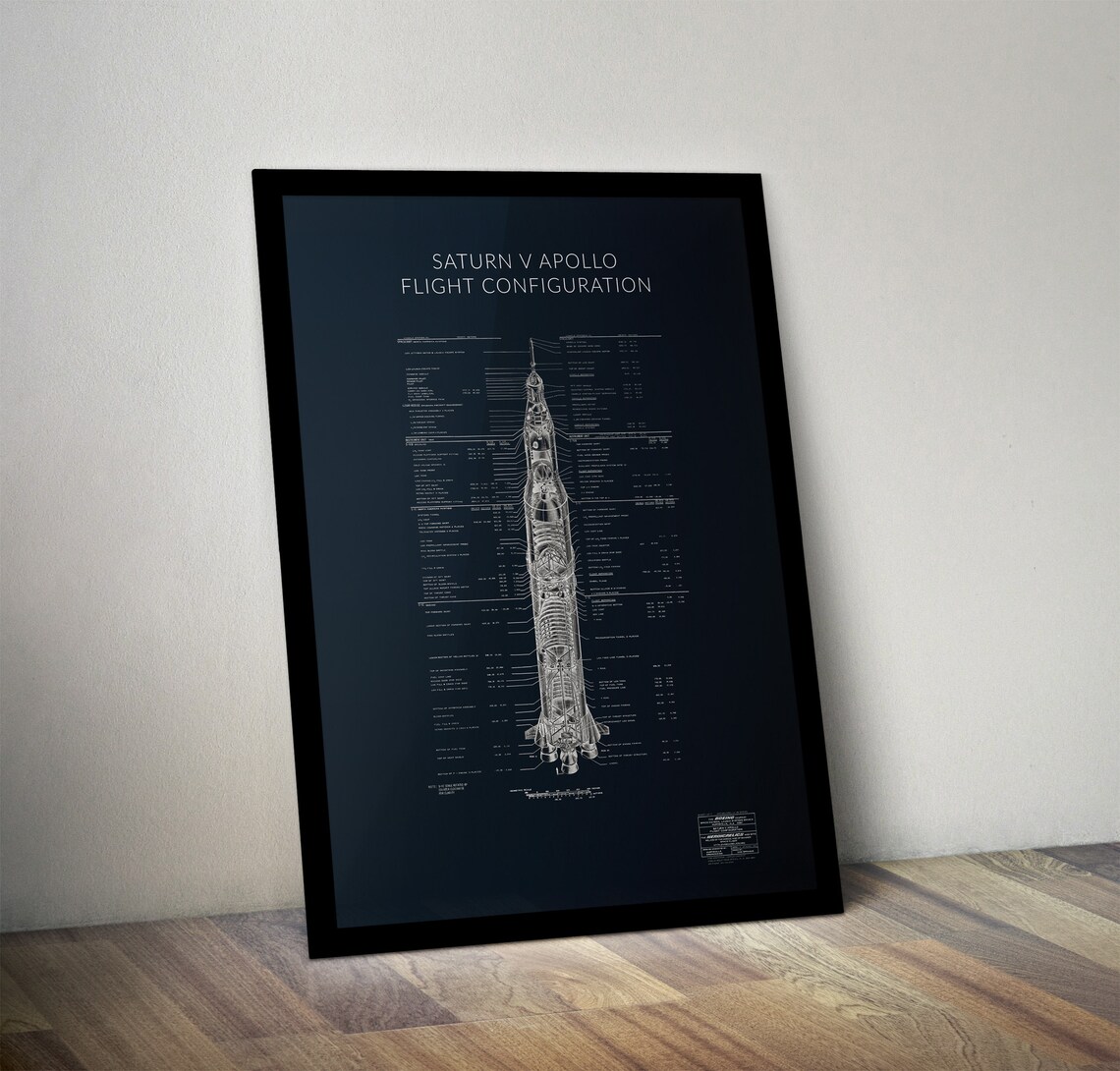 Saturn V Apollo Flight Configuration Schematic - Etsy
