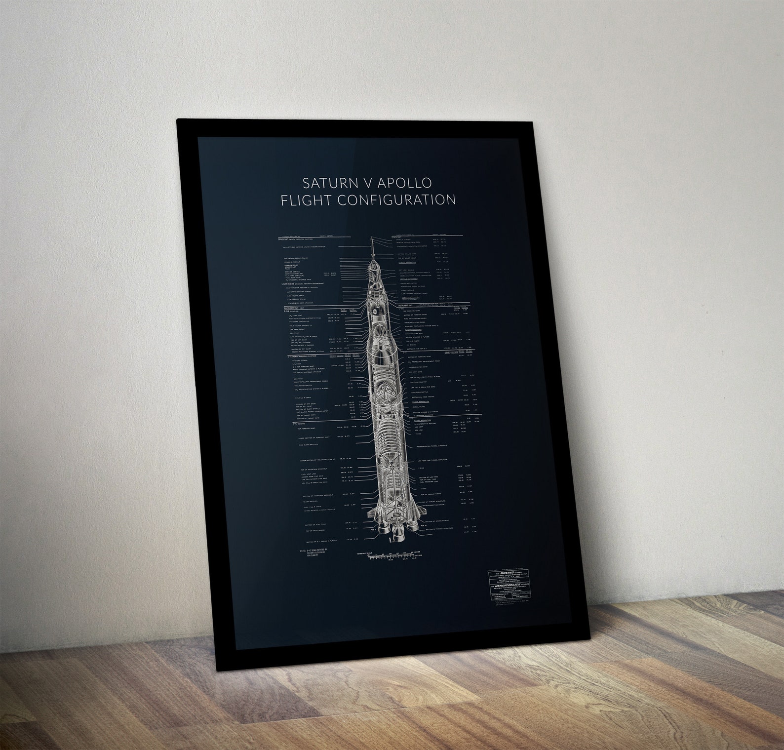 Saturn V Apollo Flight Configuration Schematic - Etsy