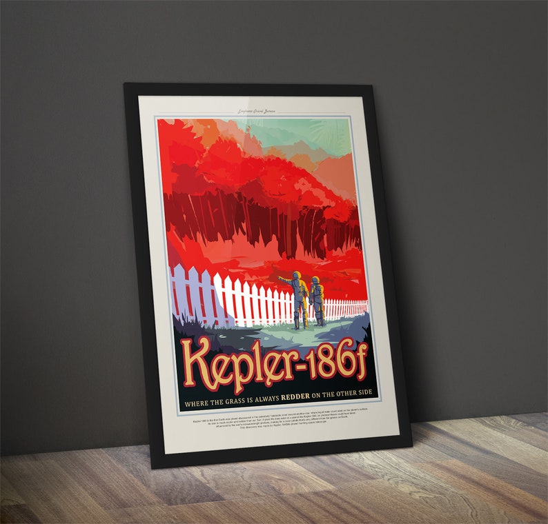 NASA Kepler-186f Poster Visions of the Future Art Print JPL Poster - Etsy