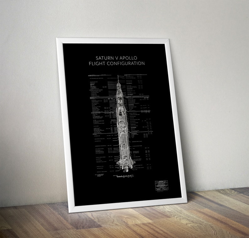 Saturn V Apollo Flight Configuration Schematic - Etsy