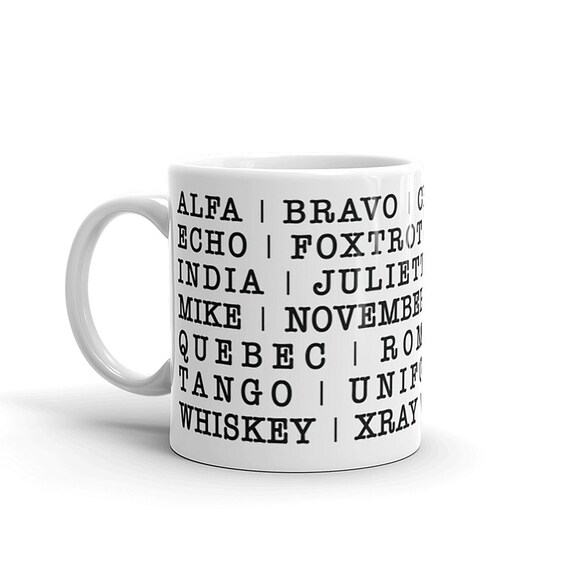 NATO Phonetic Alphabet Mug - Etsy Hong Kong