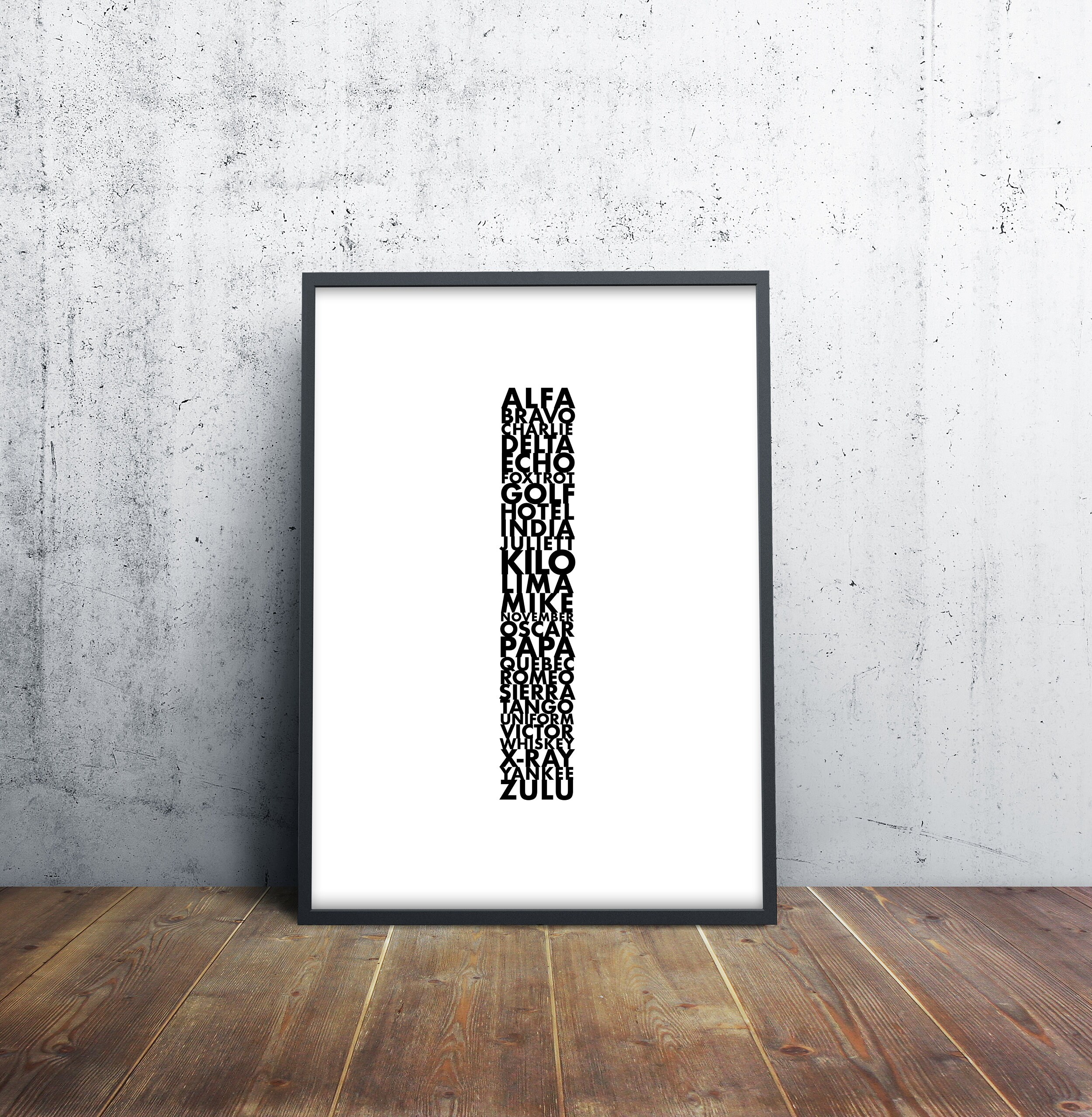NATO Phonetic Alphabet Poster, Military Wall Art - Etsy