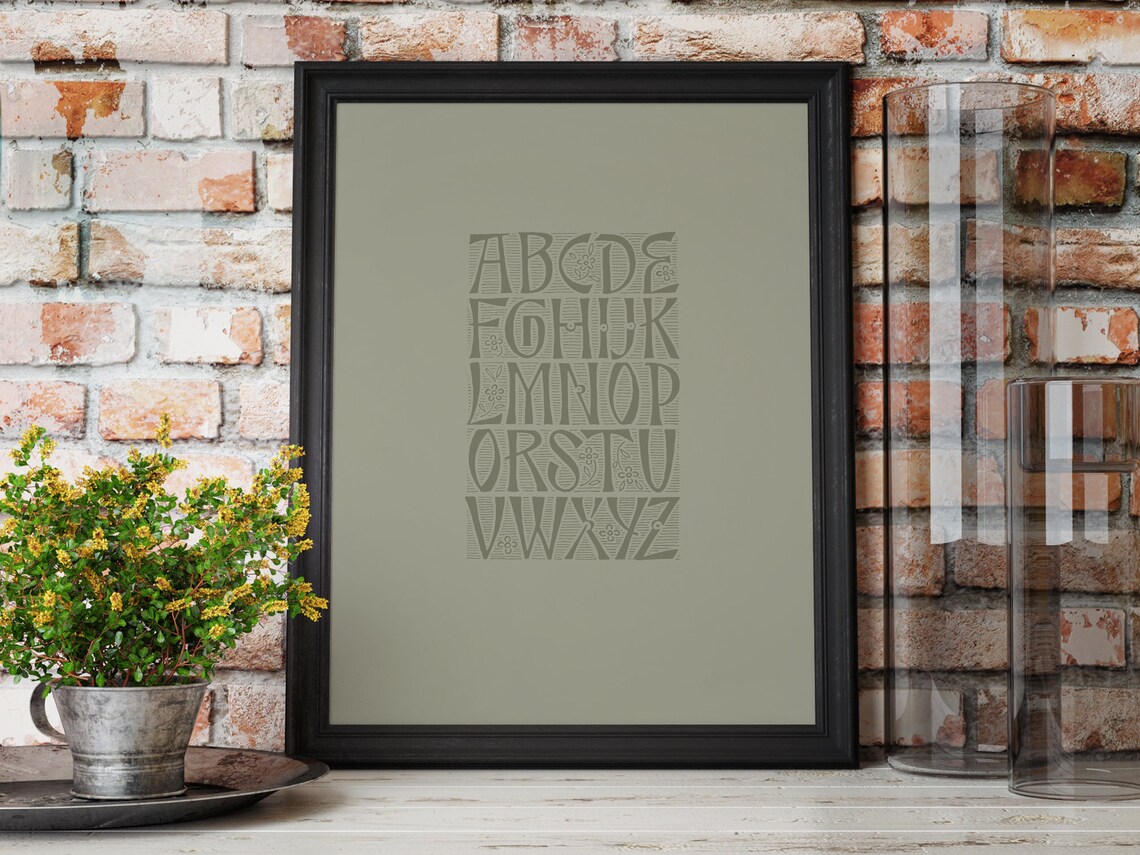 Vintage Alphabet Poster Antique Alphabet Artwork Teacher Gifts - Etsy