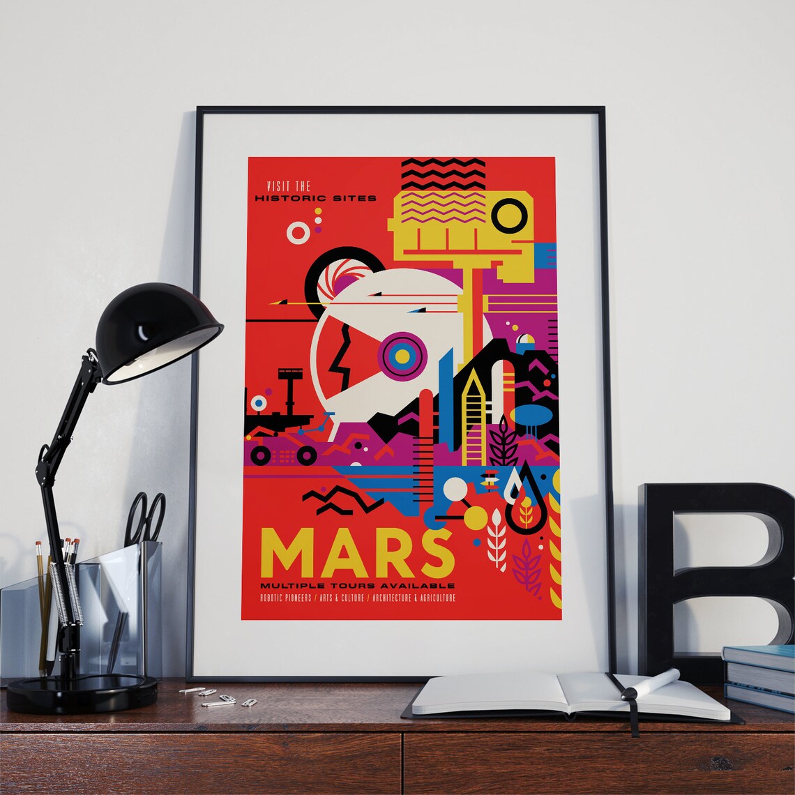 NASA Mars Poster Visions of the Future Art Print JPL - Etsy