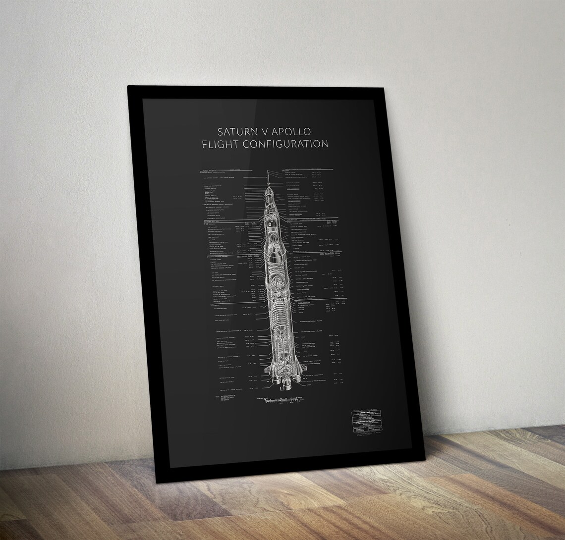 Saturn V Apollo Flight Configuration Schematic | Etsy