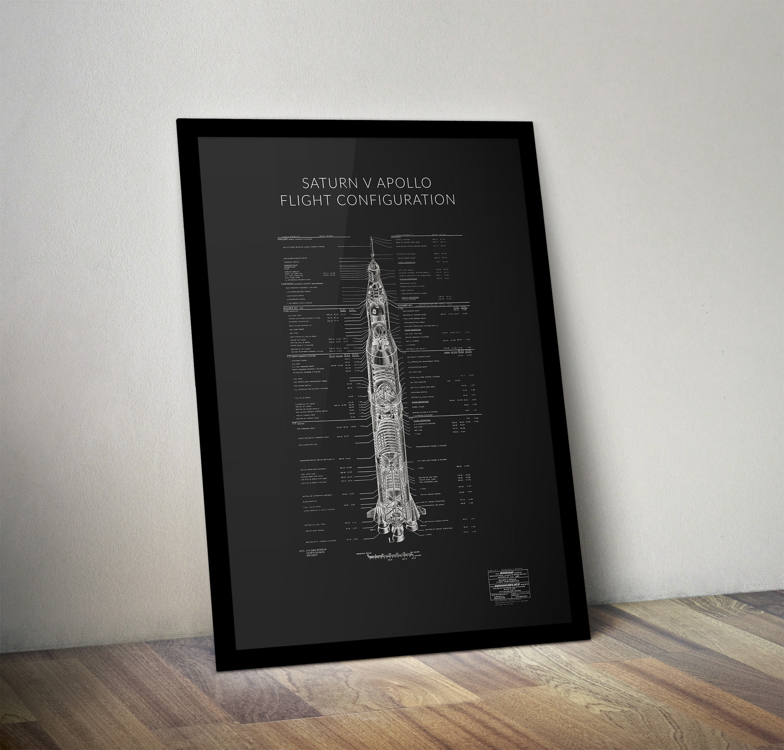 Saturn V Apollo Flight Configuration Schematic - Etsy