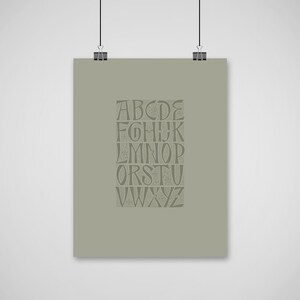 Vintage Alphabet Poster | Antique Alphabet Artwork | Teacher Gifts - Etsy