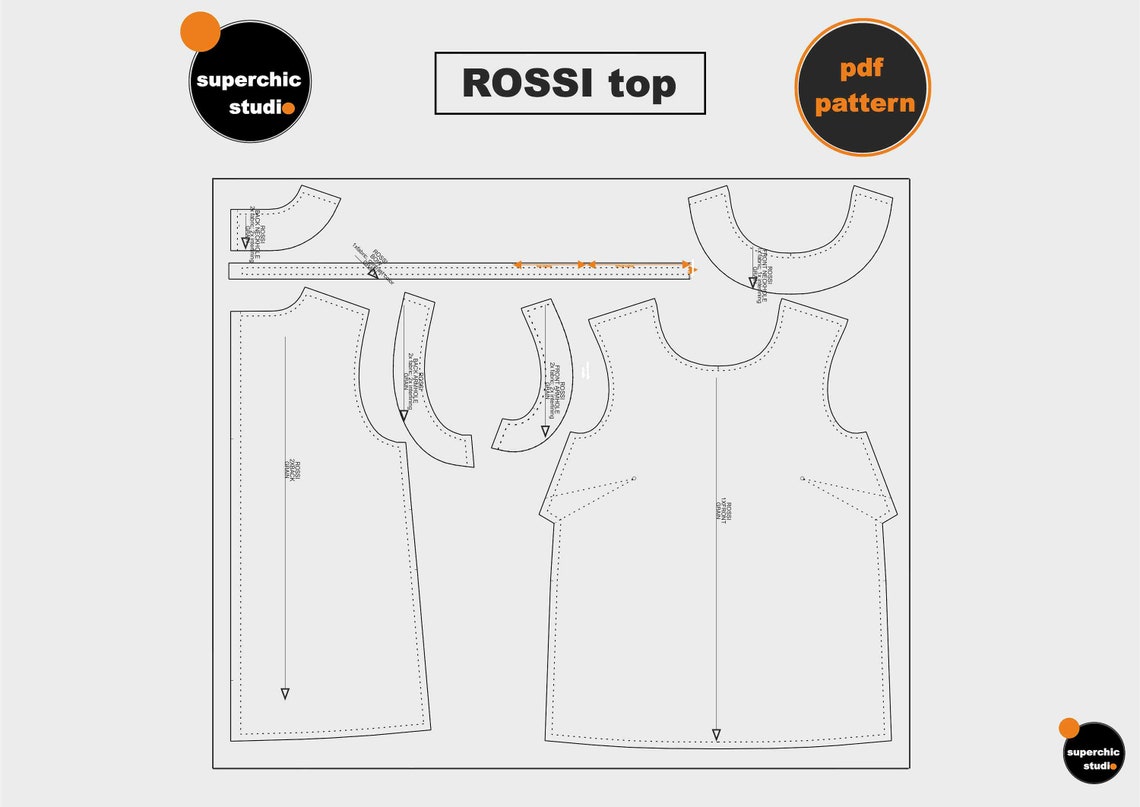 Rossi Top-40-42-44-sewing Pattern-pdf A4-inspired by Roksanda ...