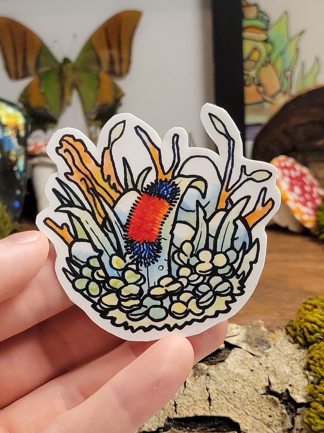 Happy Wooly Bear Sticker for All Ages limited Run of 10 Stickers - Etsy