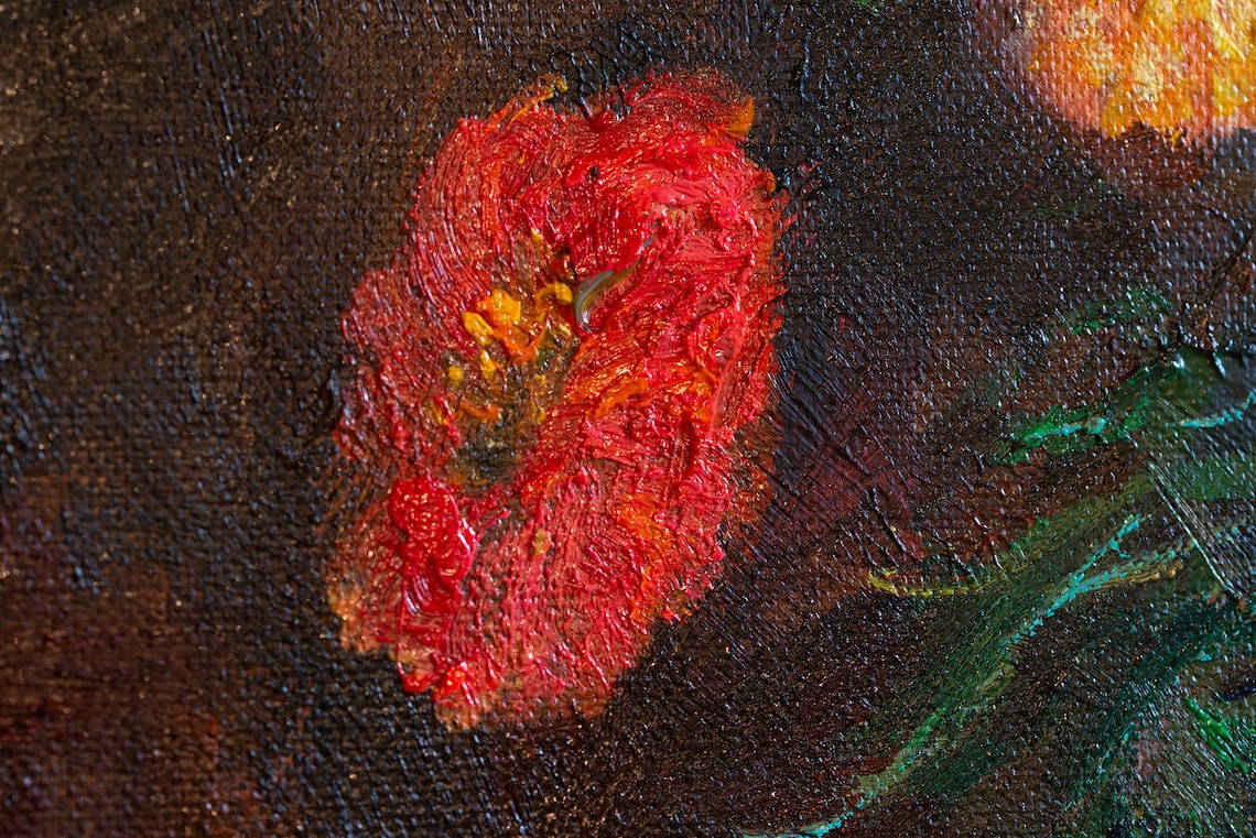Poppy Flowers Van Gogh Oil Painting Reproduction, Hand-painted in Oil ...