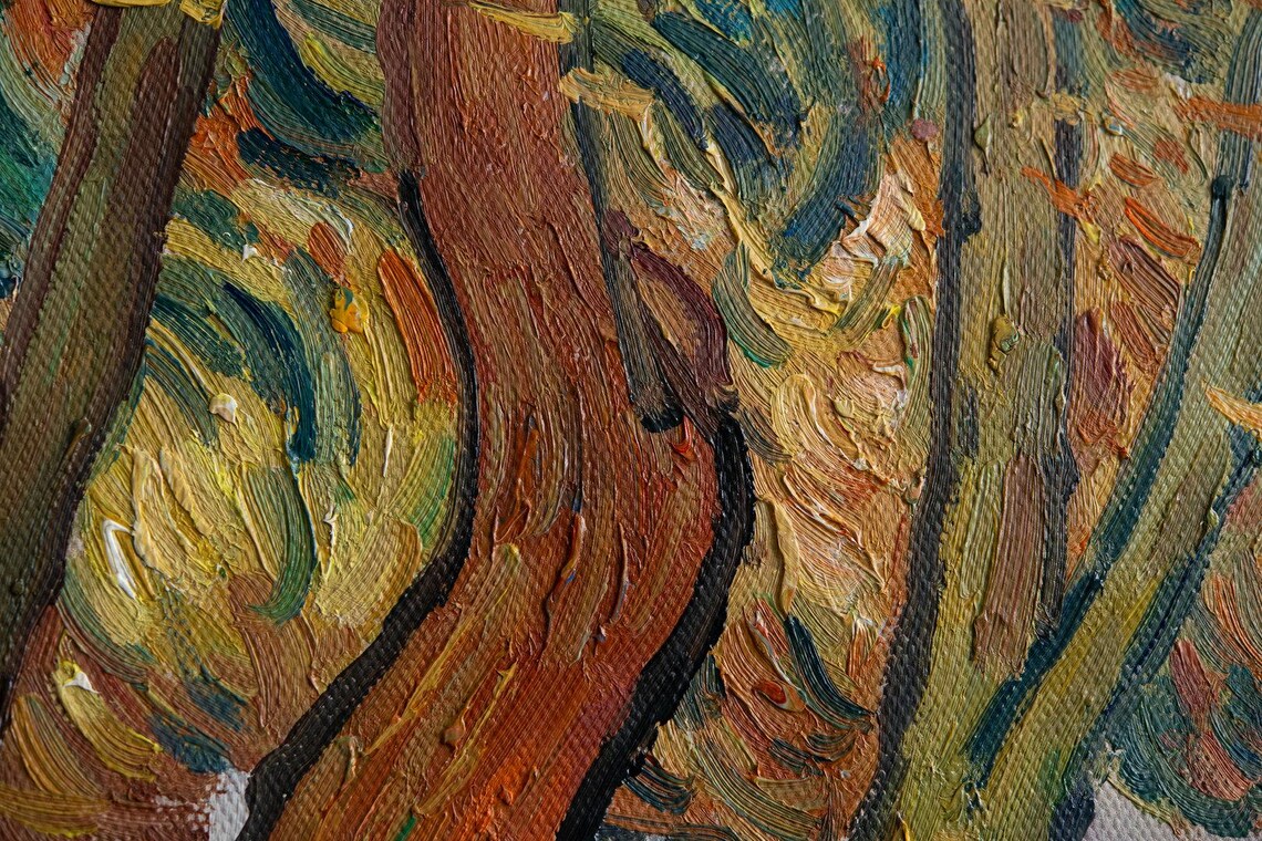 Leaf-fall Van Gogh Reproduction, Hand-painted in Oil on Canvas - Etsy