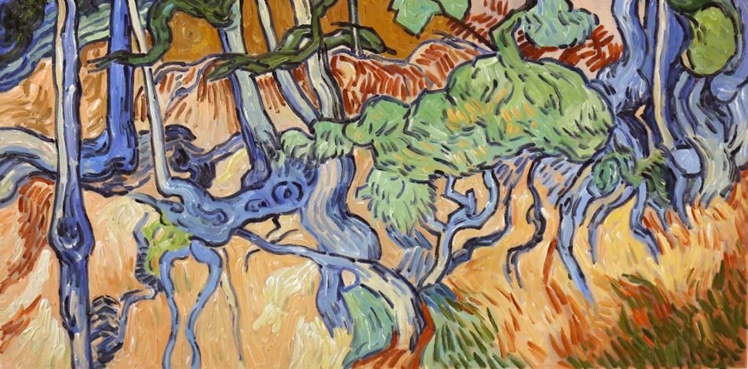 Tree Roots Van Gogh Oil Painting Reproduction, Hand-painted in Oil on ...