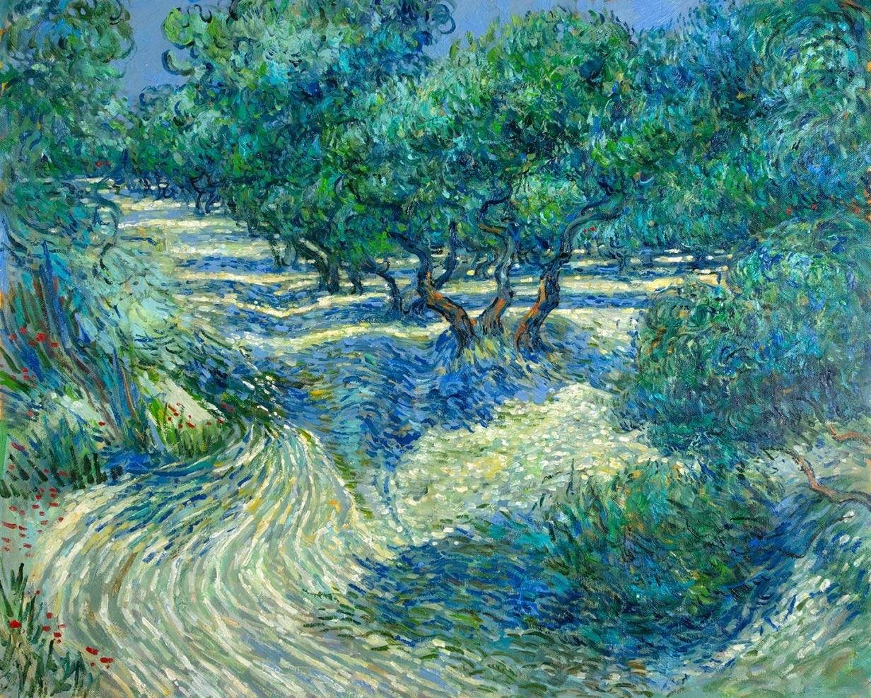 Olive Orchard Van Gogh Oil Painting Reproduction, Hand-painted in Oil ...