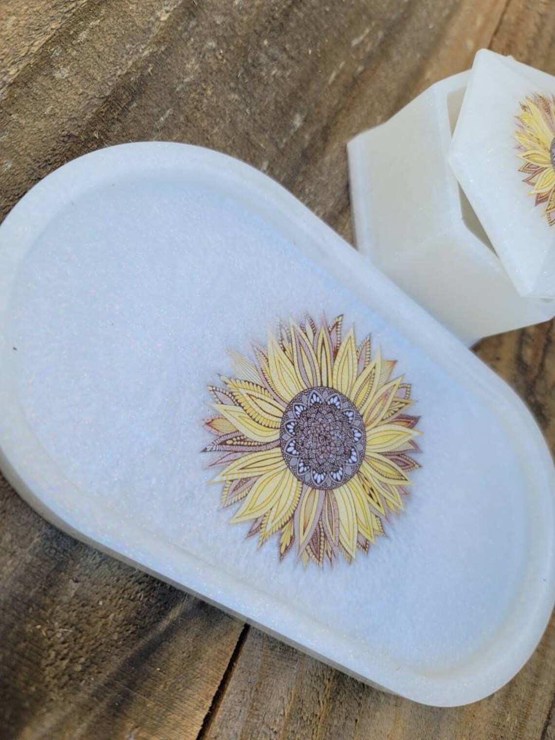 Vintage Sunflower Mini Tray Set - Etsy