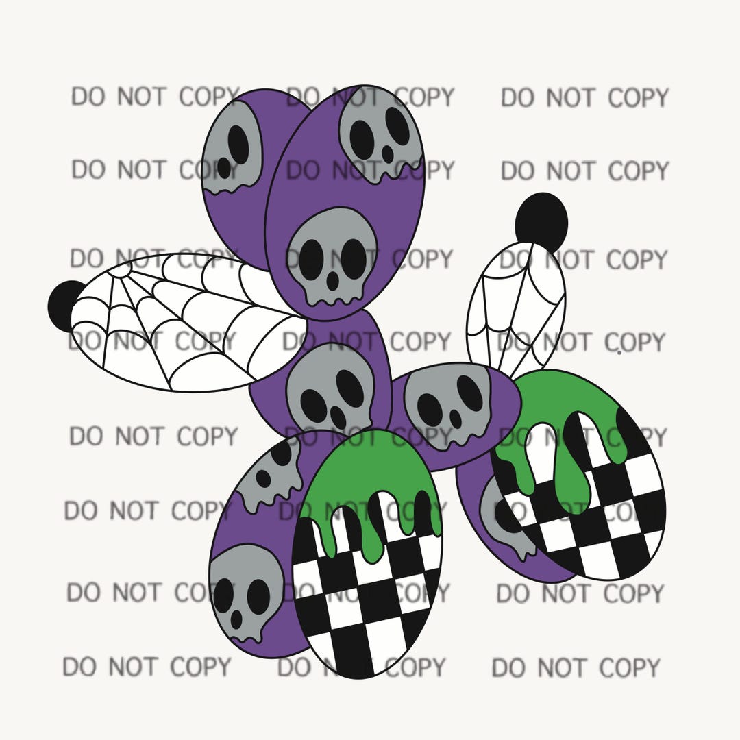Spooky Balloon Dog PNG FILE Design - Etsy