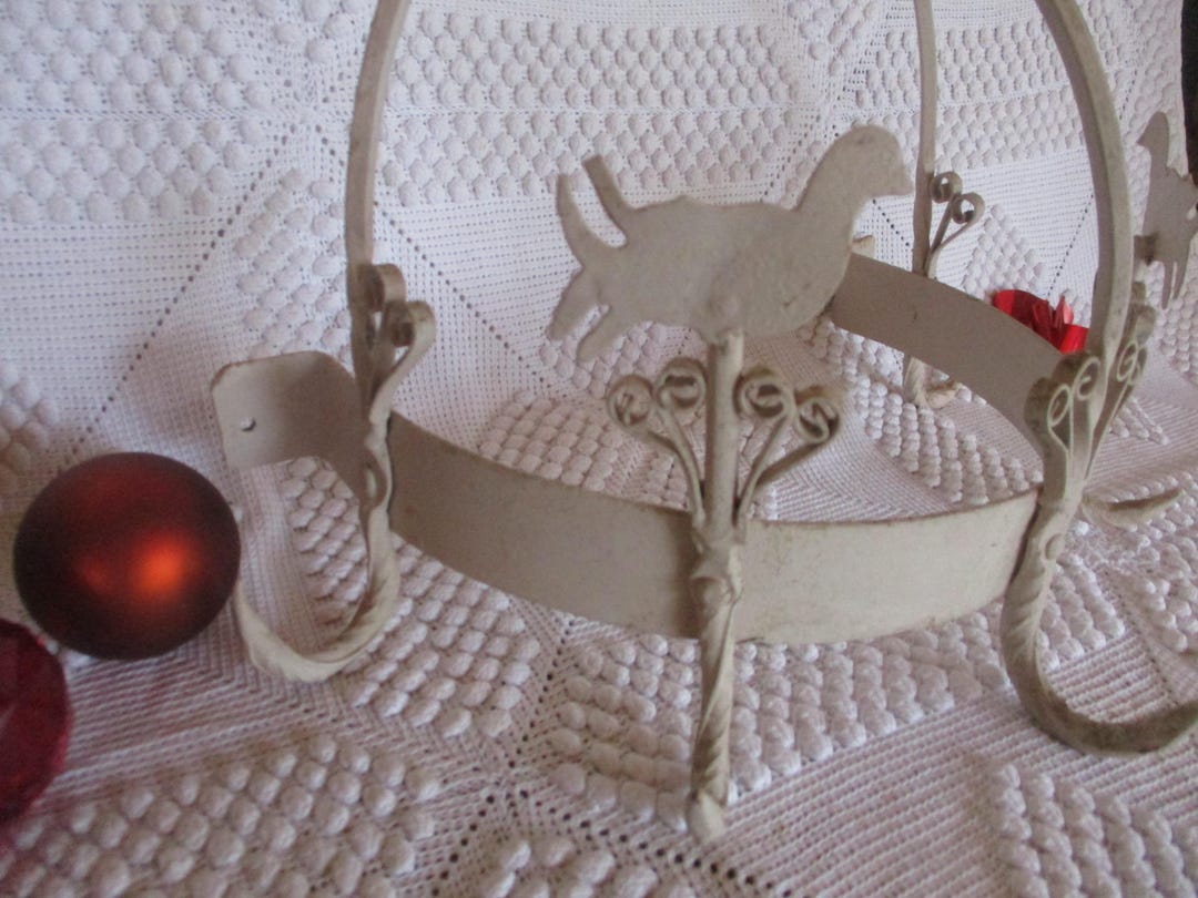 Vintage French HALF CROWN Kitchen Utensil Holder French Color Cream ...