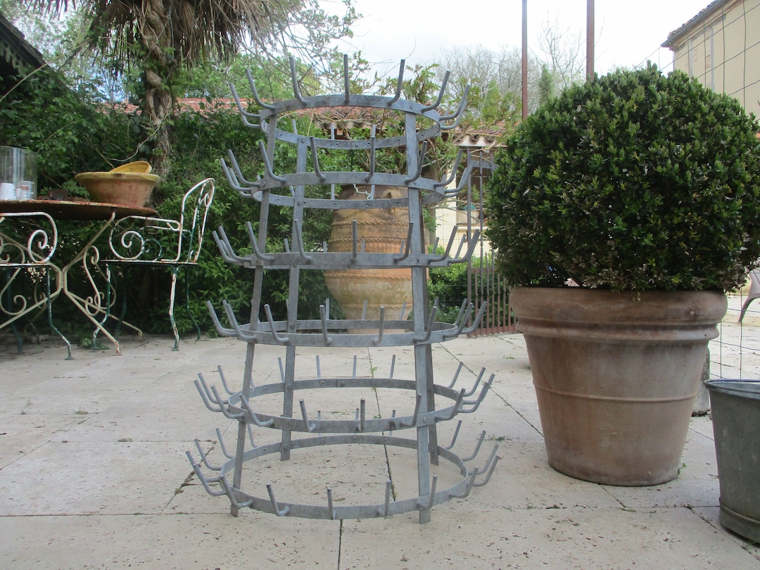 Unusual and Rare CONICAL Design Antique French DRYING RACK Metal Zinc ...
