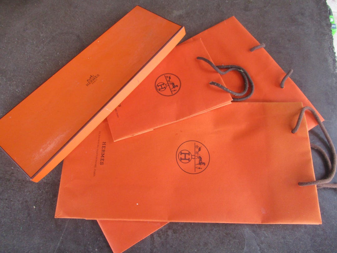 Set of Pouches and an Orange Box From the Famous HERMES Brand - Etsy