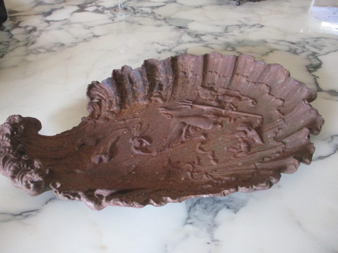 Antique Cast Iron Shellfish Design PLATEAU TRAY Venus on Her Chariot ...