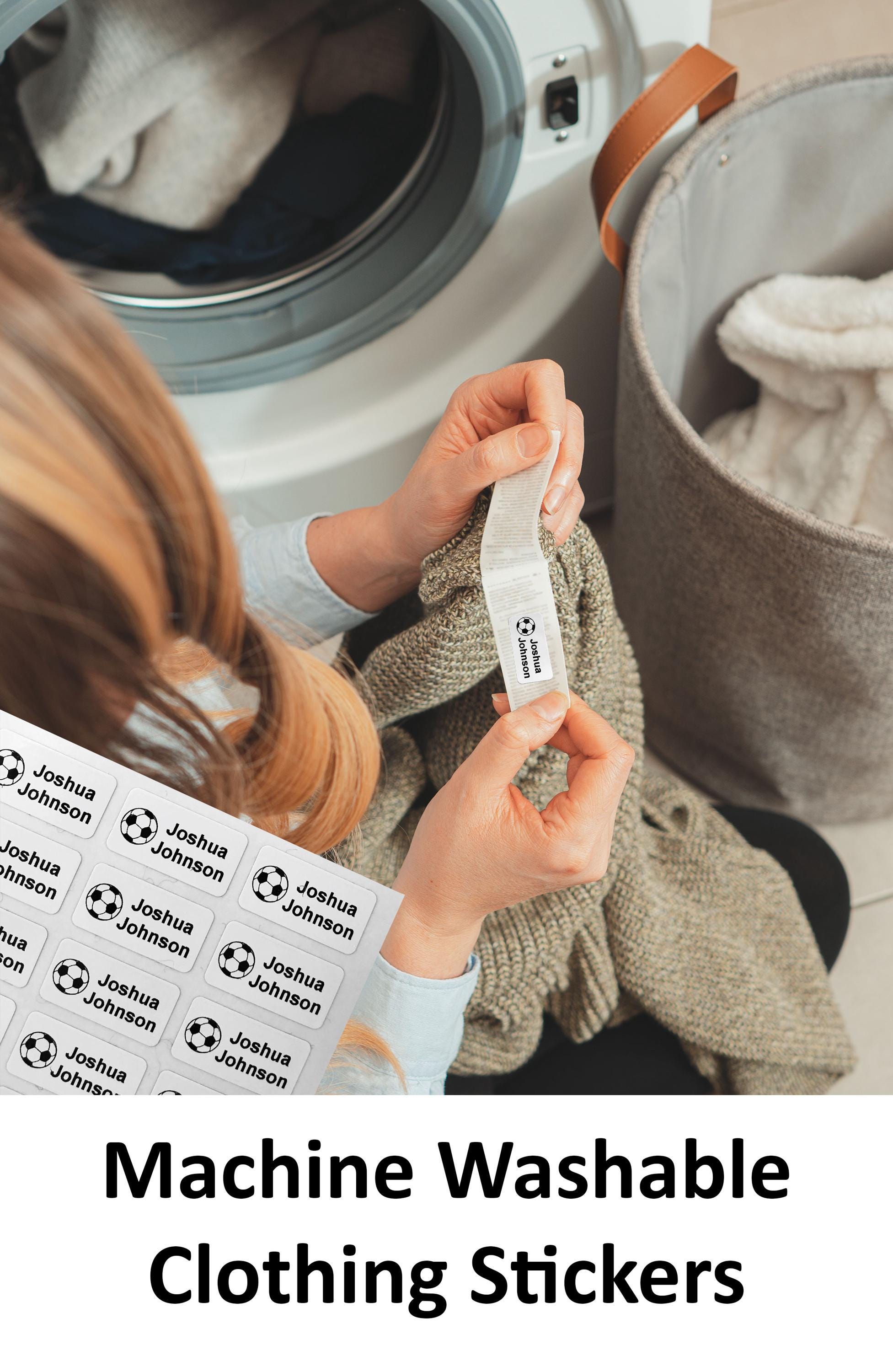 30 X Just-stick Clothing Name Labels, Stick on Tags, Uniform / Nursing ...