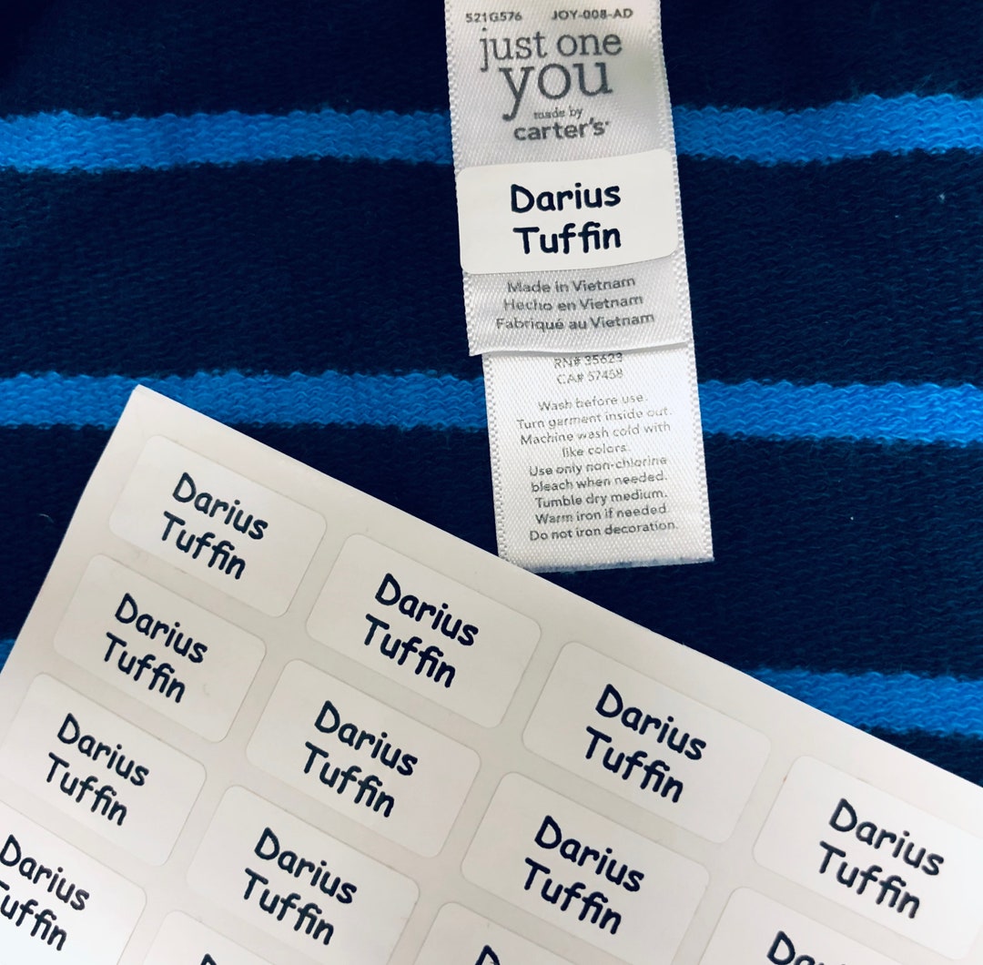 Just-stick Clothing Name Labels, Stick on Tags, Uniform / Nursing Home ...