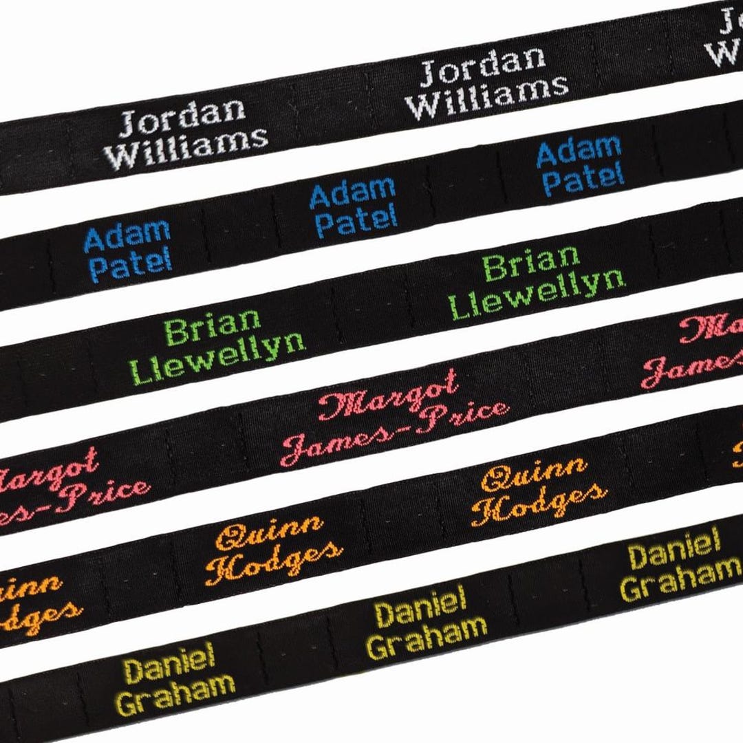 36 X Black Woven Sew-on Name Tapes - Etsy
