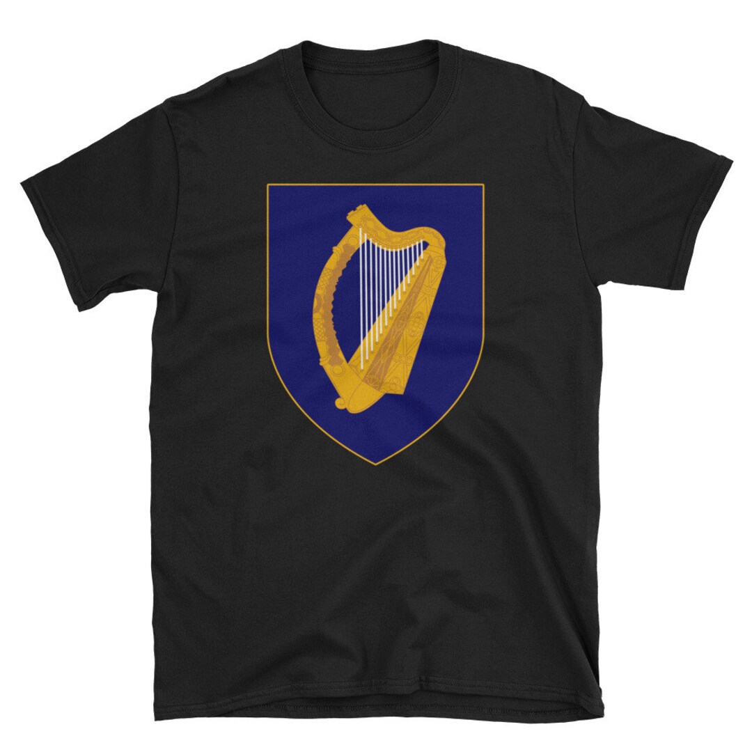Ireland Coat of Arms Medieval Heraldry Symbol Short-sleeve Unisex T ...