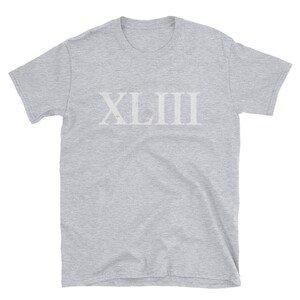 Roman Numeral 43 XLIII T-shirt - Etsy