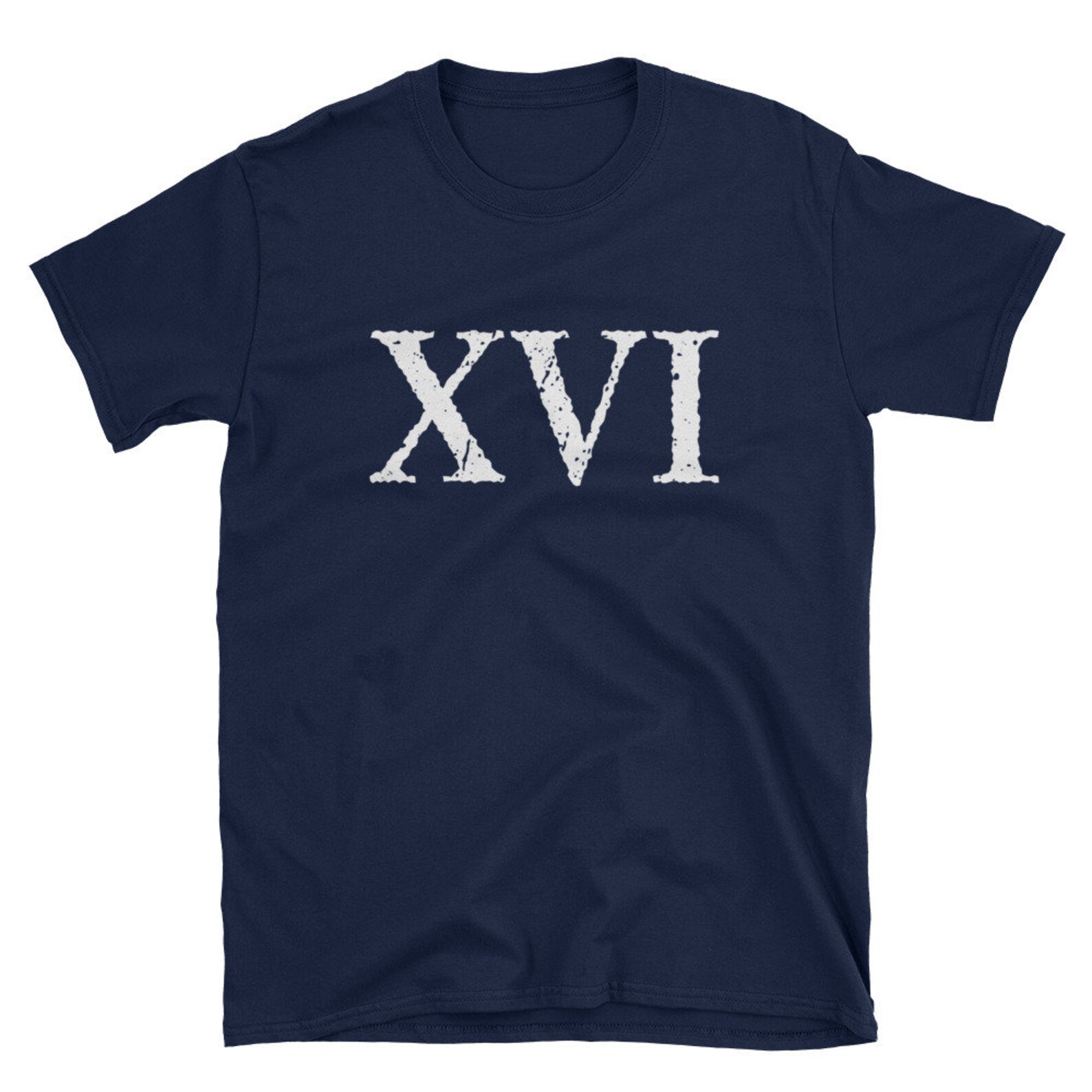 Roman Numeral 16 XVI T-shirt - Etsy