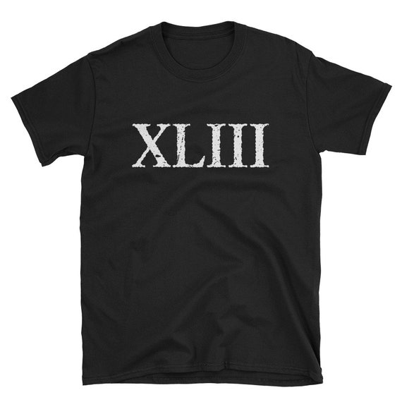 Roman Numeral 43 XLIII T-shirt - Etsy