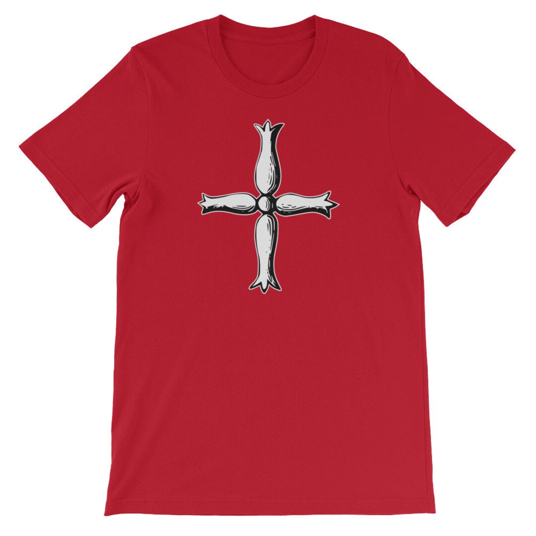 Avellane Cross Heraldry Heraldic Symbol Symbolism Short-sleeve Unisex T ...