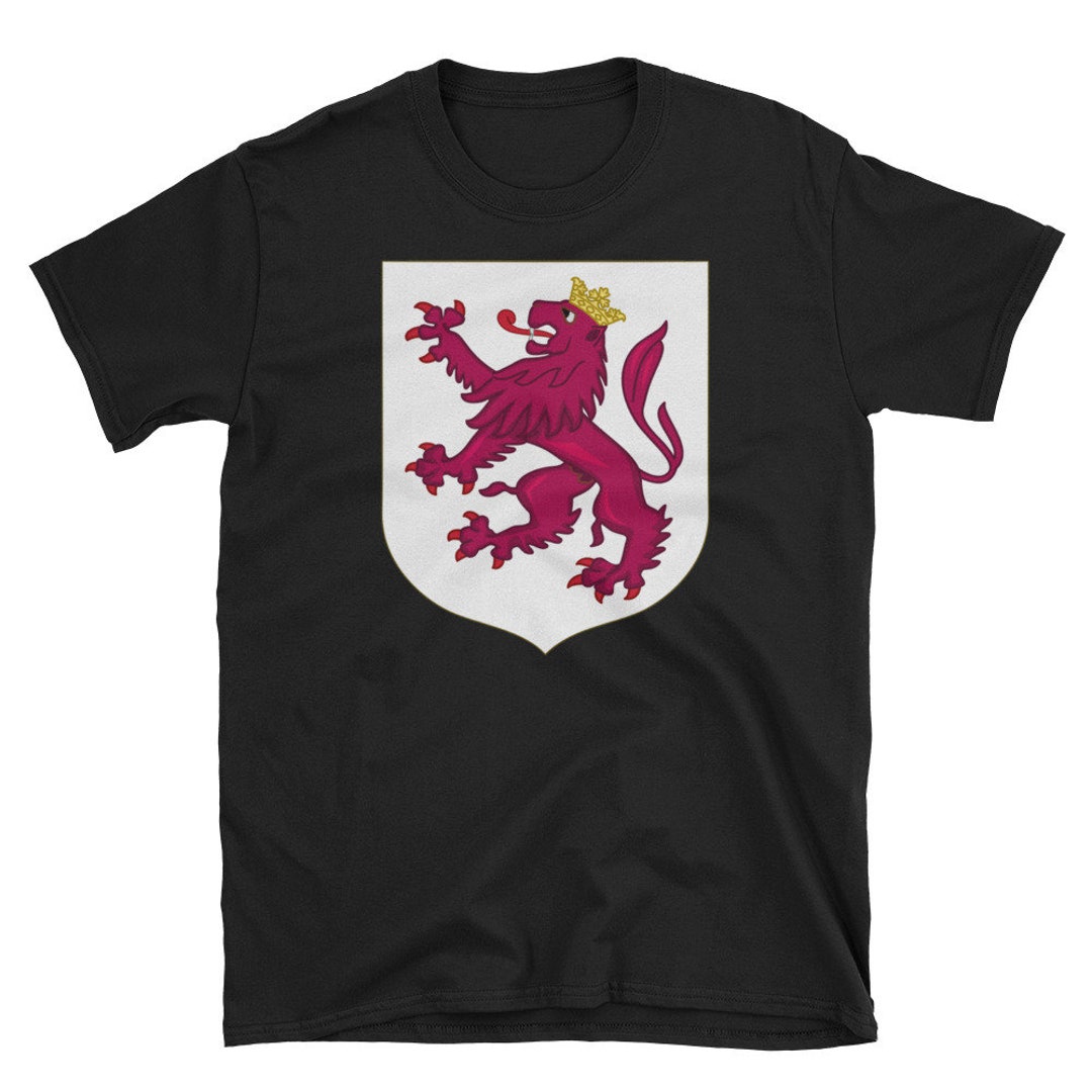 Leon Coat of Arms Medieval Heraldry Shield T-shirt - Etsy