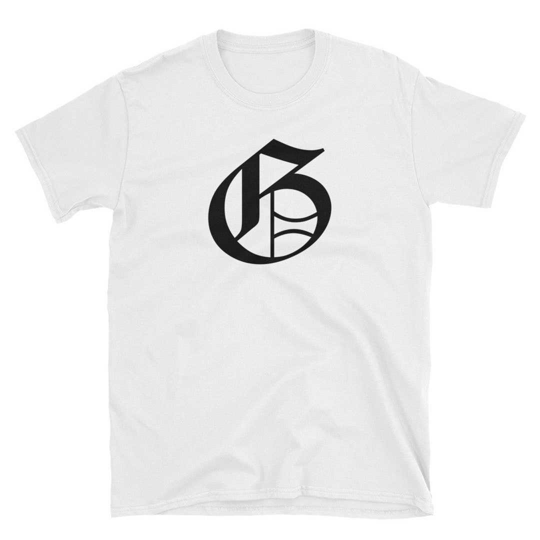 Old English Letter G White/grey Tee T-shirt - Etsy