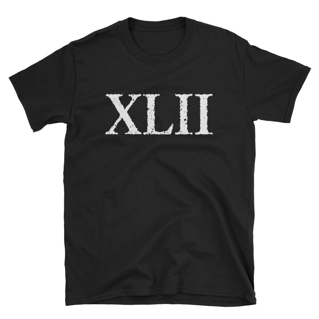Roman Numeral 42 XLII T-shirt - Etsy