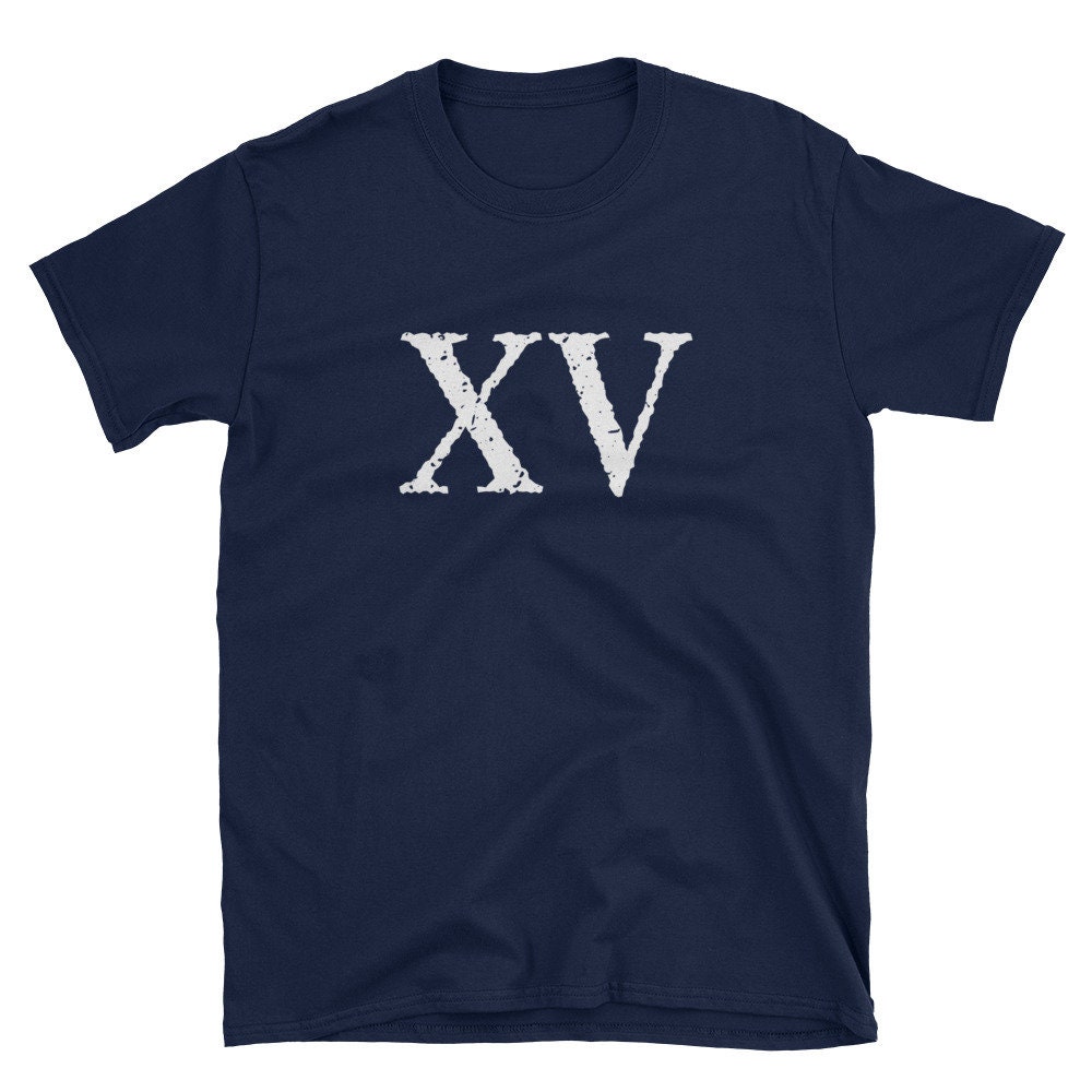 Roman Numeral 15 XV T-shirt - Etsy