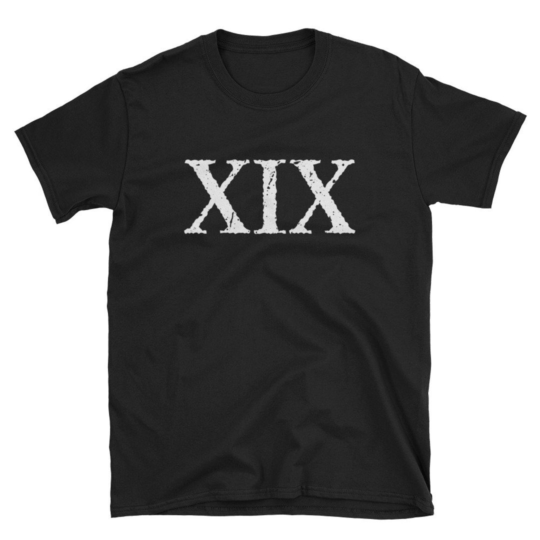 Roman Numeral 19 XIX T-shirt - Etsy