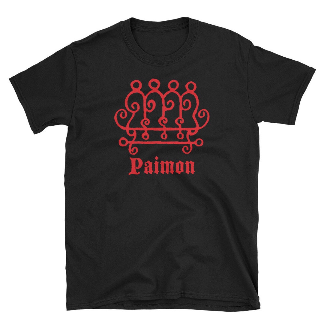 Seal of Paimon Sigil Occult Demon Solomon Goetia Short-sleeve Unisex T ...