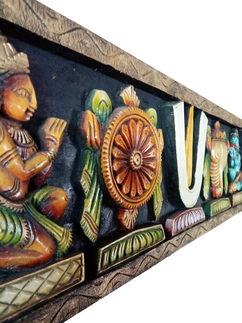 Thiruman Wall Decor With Garudar and Hanuman. Religious Wall - Etsy