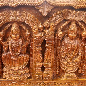 Thayar Perumal Thiruman Wooden Carved Decor for Your Pooja Room ...